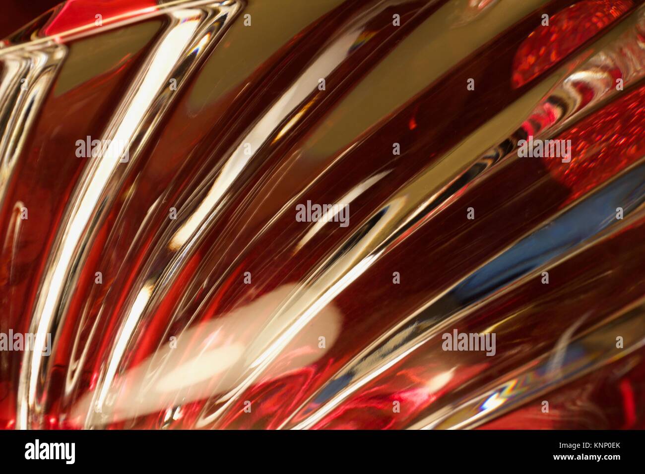 Beautiful translucent lead crystal glass with a rippled surface ...