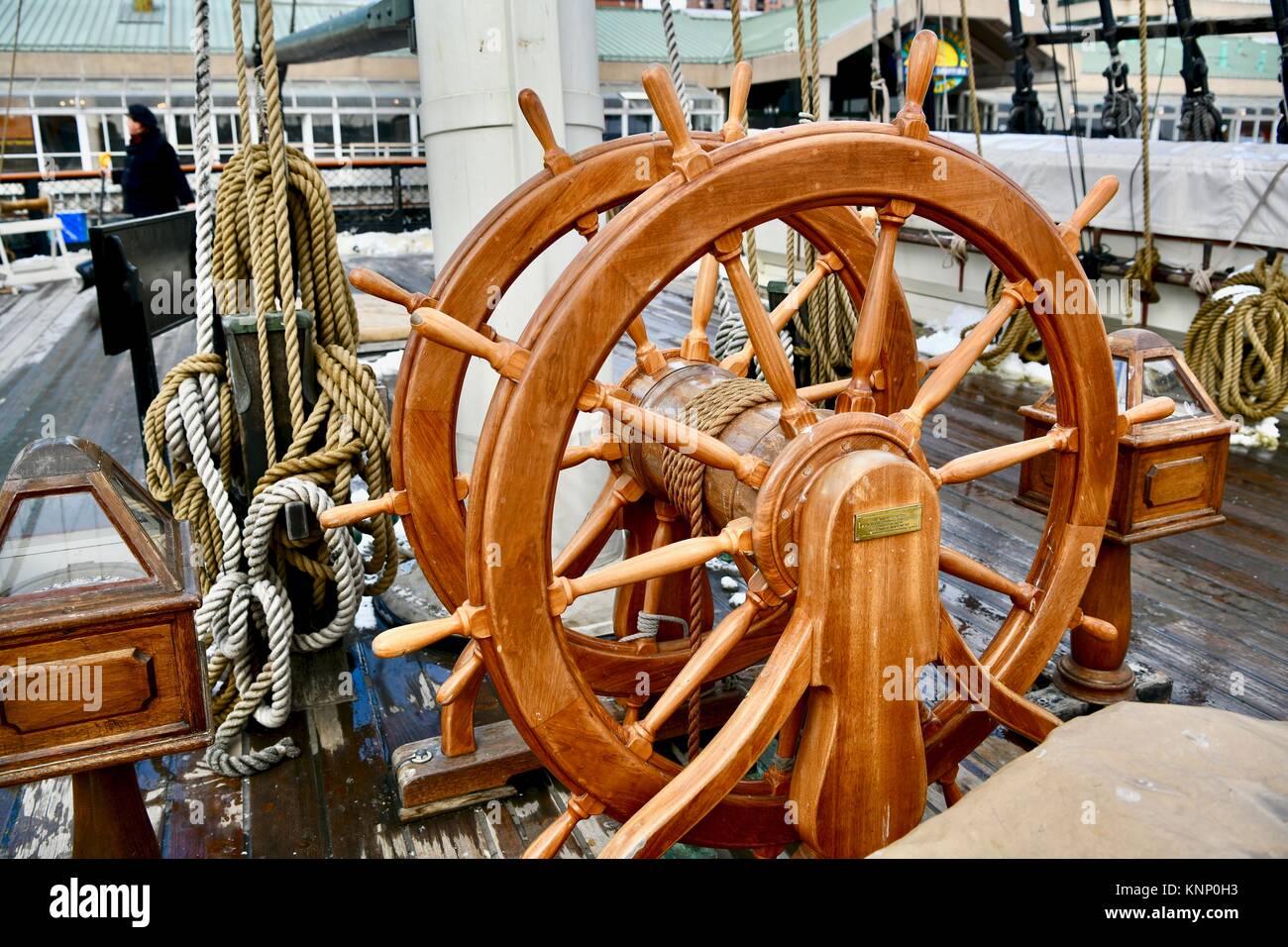 Uss constellation ship wheel hi-res stock photography and images - Alamy