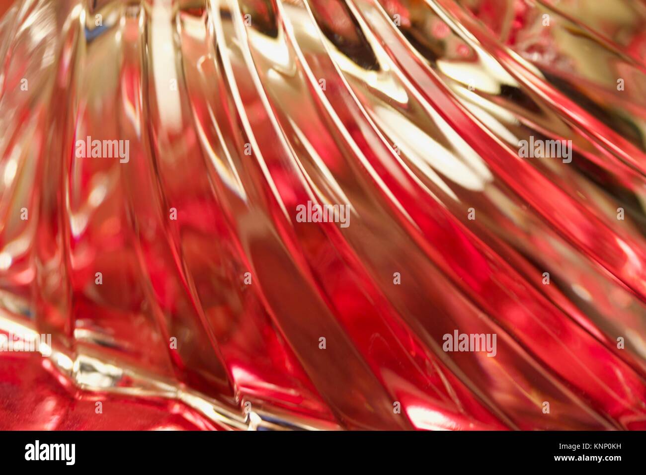 Beautiful translucent lead crystal glass with a rippled surface ...