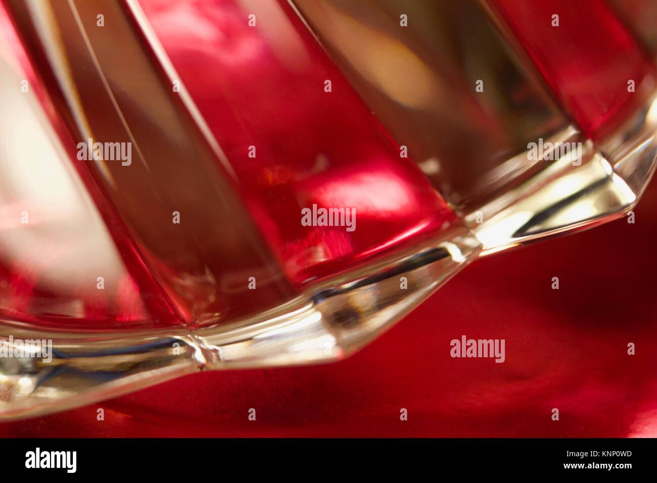 Beautiful translucent lead crystal glass with a rippled surface ...