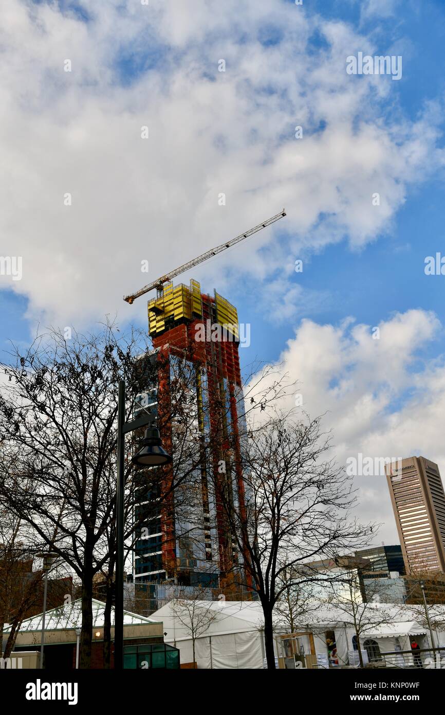 Skyscraper construction in Baltimore, MD, USA Stock Photo - Alamy