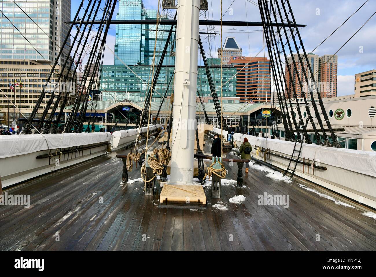 Historic USS Constellation navy ship, Baltimore, MD, USA Stock Photo ...