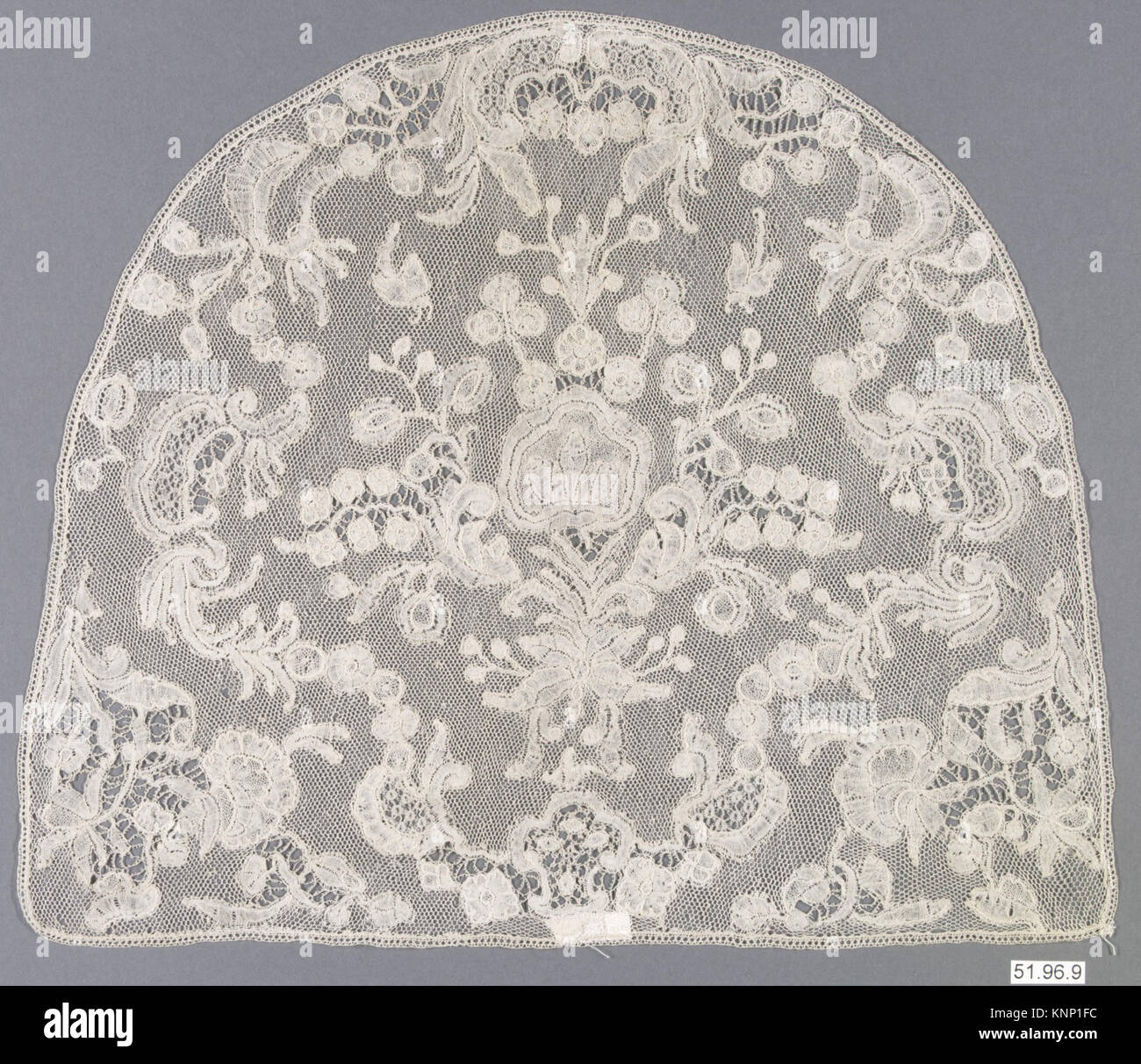 This MET cap crown exhibits decorative design and historical material ...