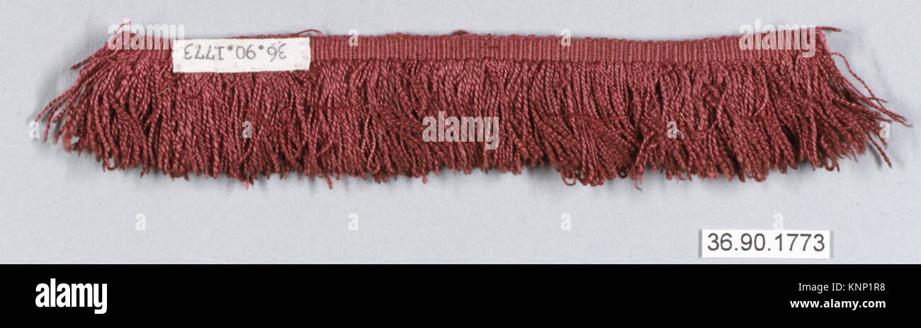 This MET fringe is a textile accessory demonstrating period-specific ...