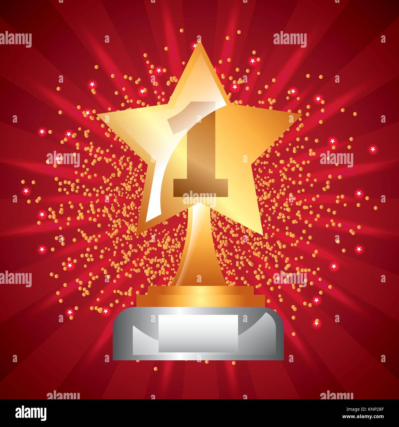 star award trophy icon number one stars dot background Stock Vector ...