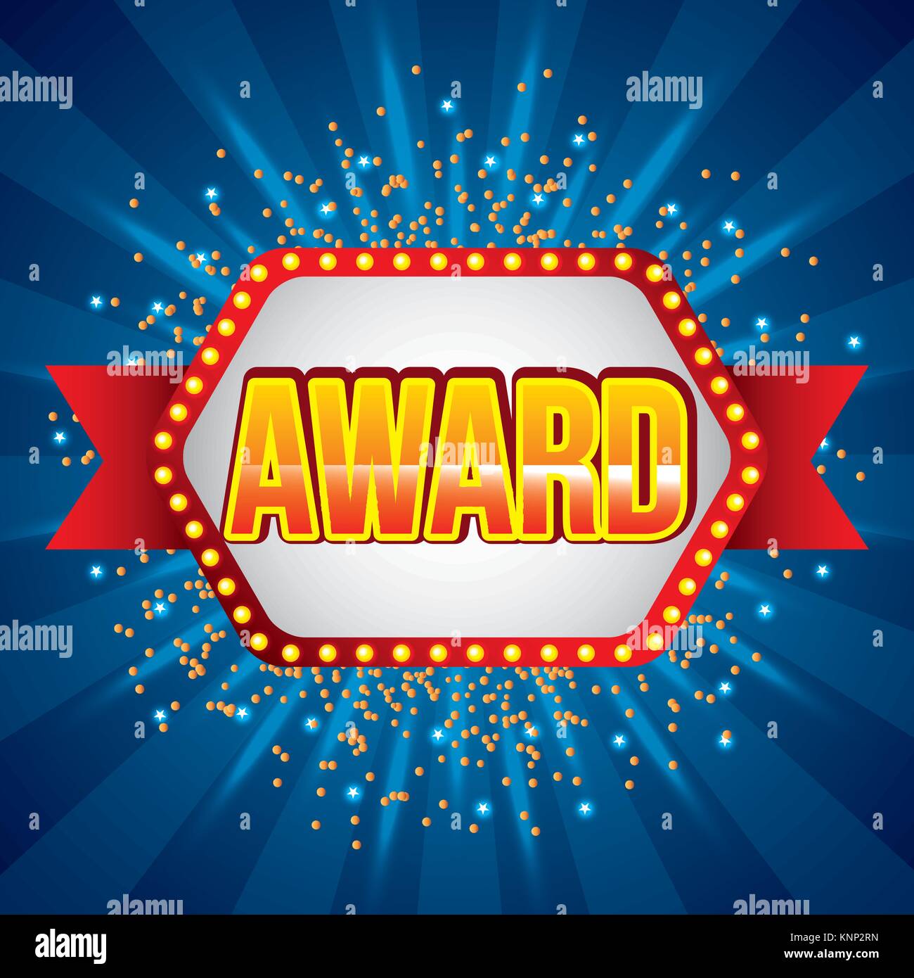 award banner ribbon shining blue background Stock Vector Image & Art ...