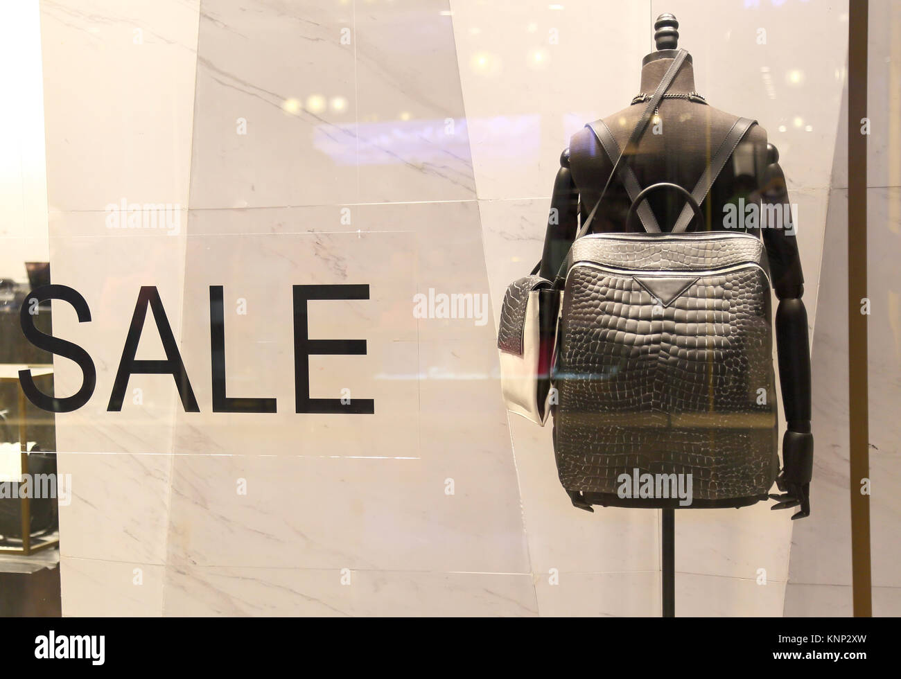 sale sign on shop display Stock Photo - Alamy