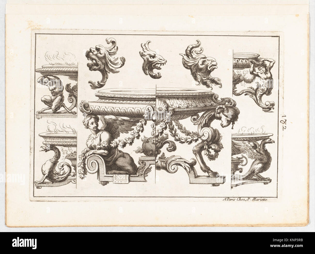 Design plate illustrating ornament patterns for historical goldsmith ...