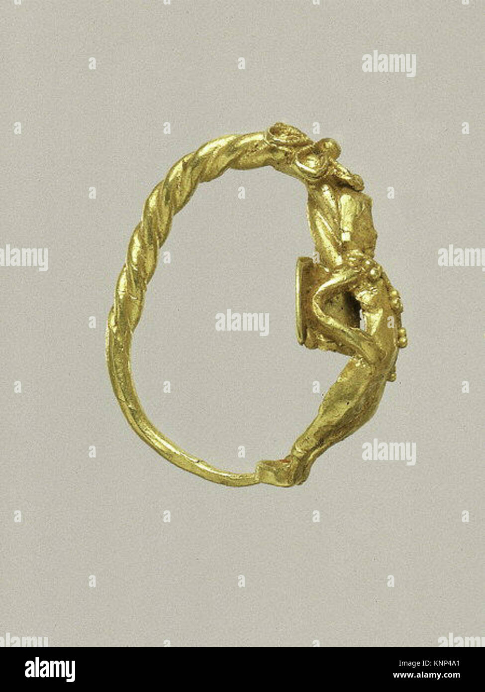 Gold earring with winged figure (one of a pair) MET GR579 242939 Stock ...