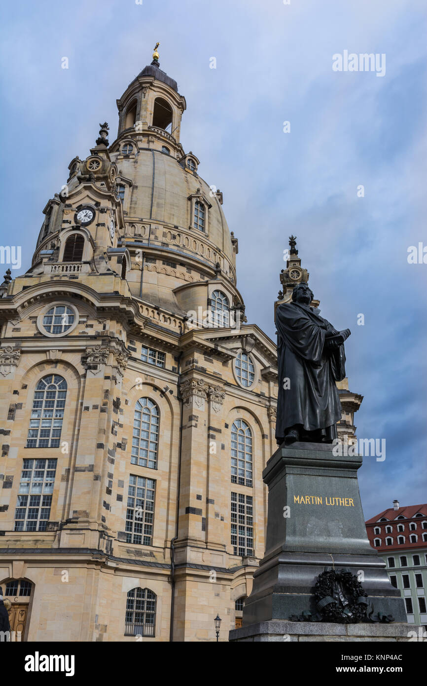 Dresden Frauenkirche Exterior City Landscape Square Marktplatz Center ...