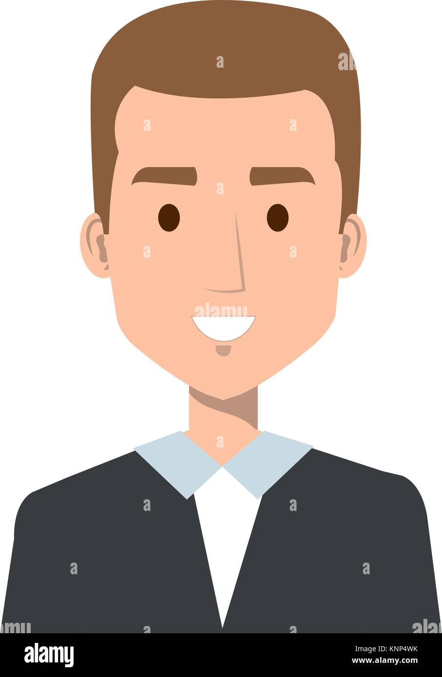 young man model avatar character vector illustration design Stock ...