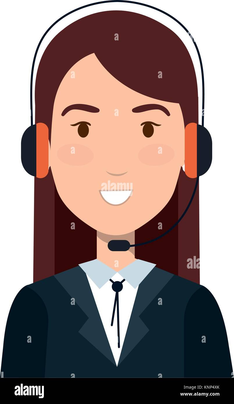 call center agent avatar character vector illustration design Stock ...