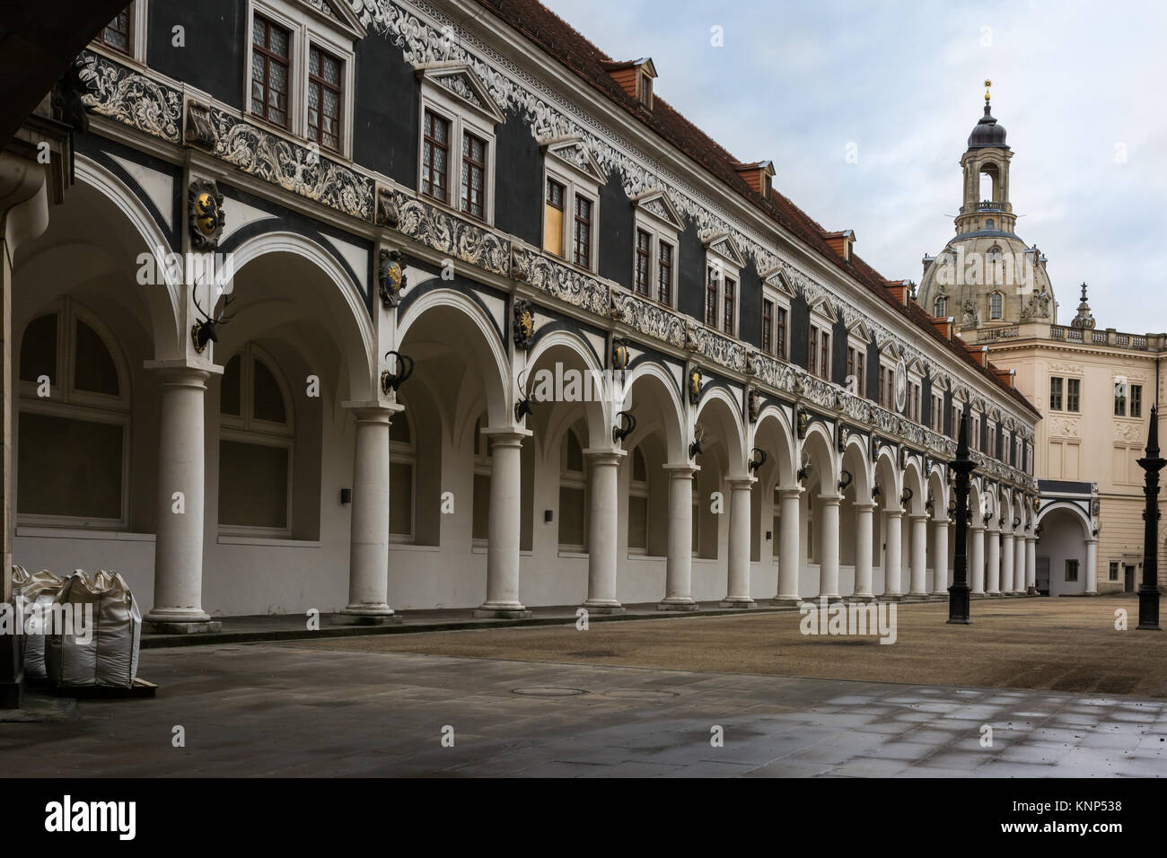 Dresden Residenzhof Castle Stalls Courtyard Medeival Interior ...