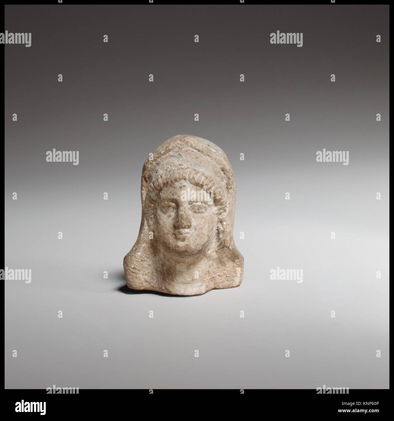 This Cypriot terracotta head from the 2nd–1st century BCE is mold-made ...