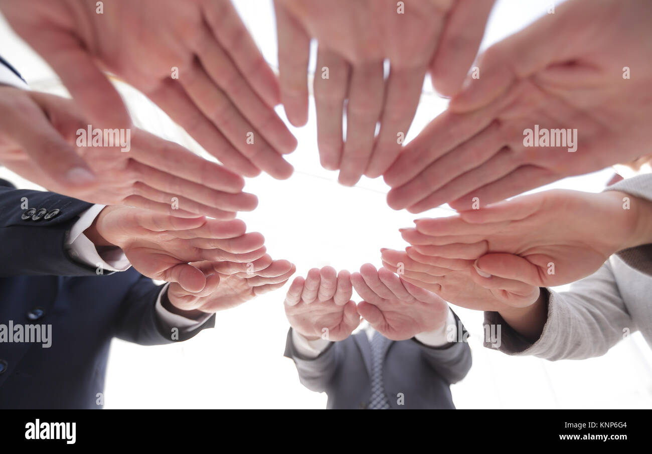 business team showing their unity Stock Photo - Alamy