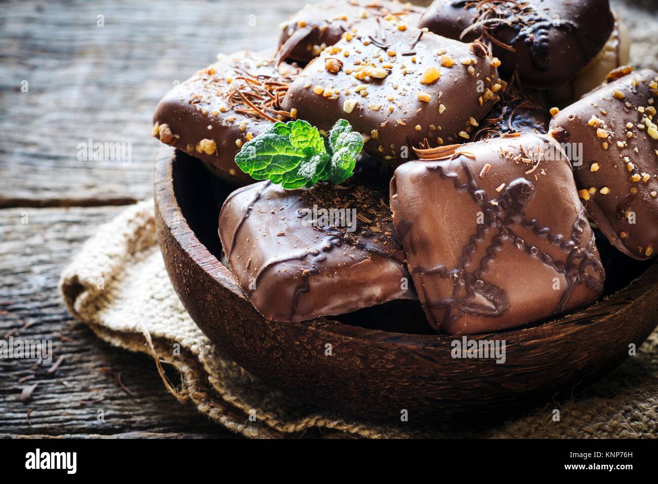 Close up to chocolate biscuits Stock Photo - Alamy