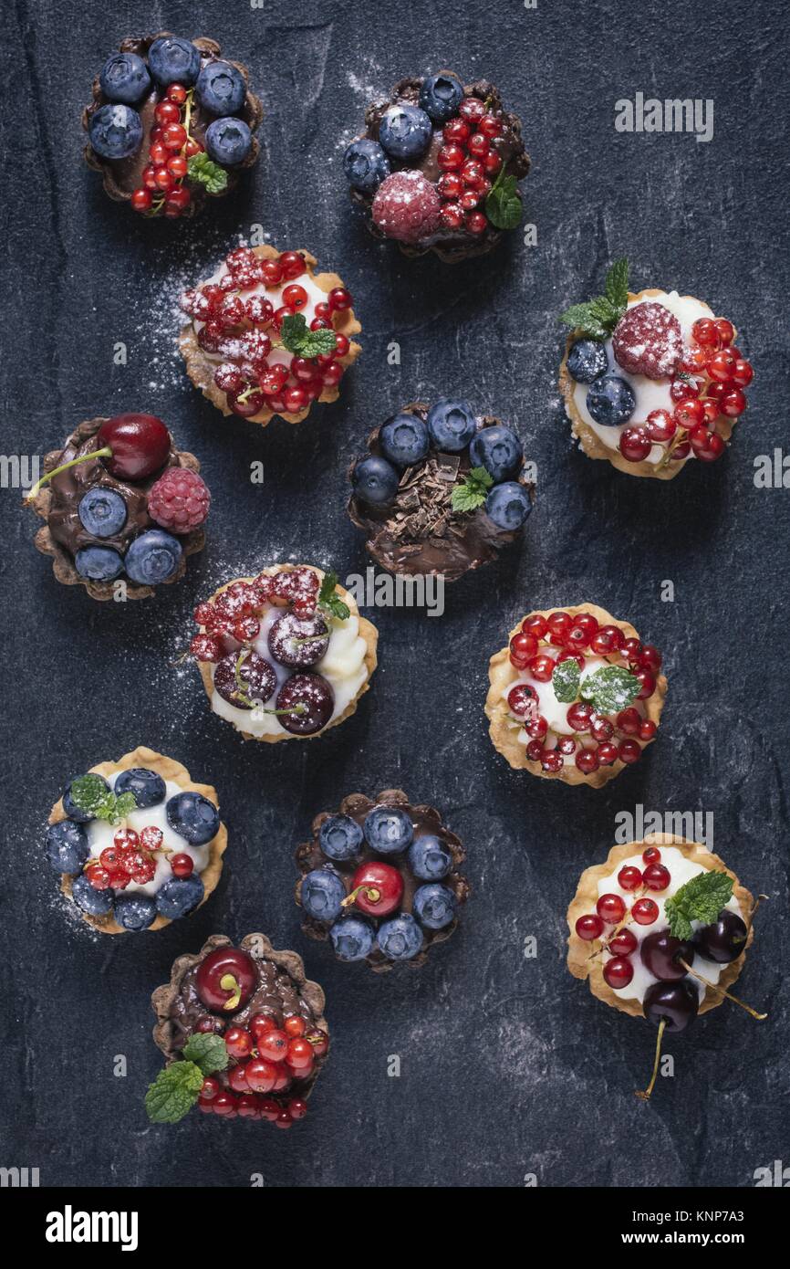 Creative mini tarts Stock Photo - Alamy