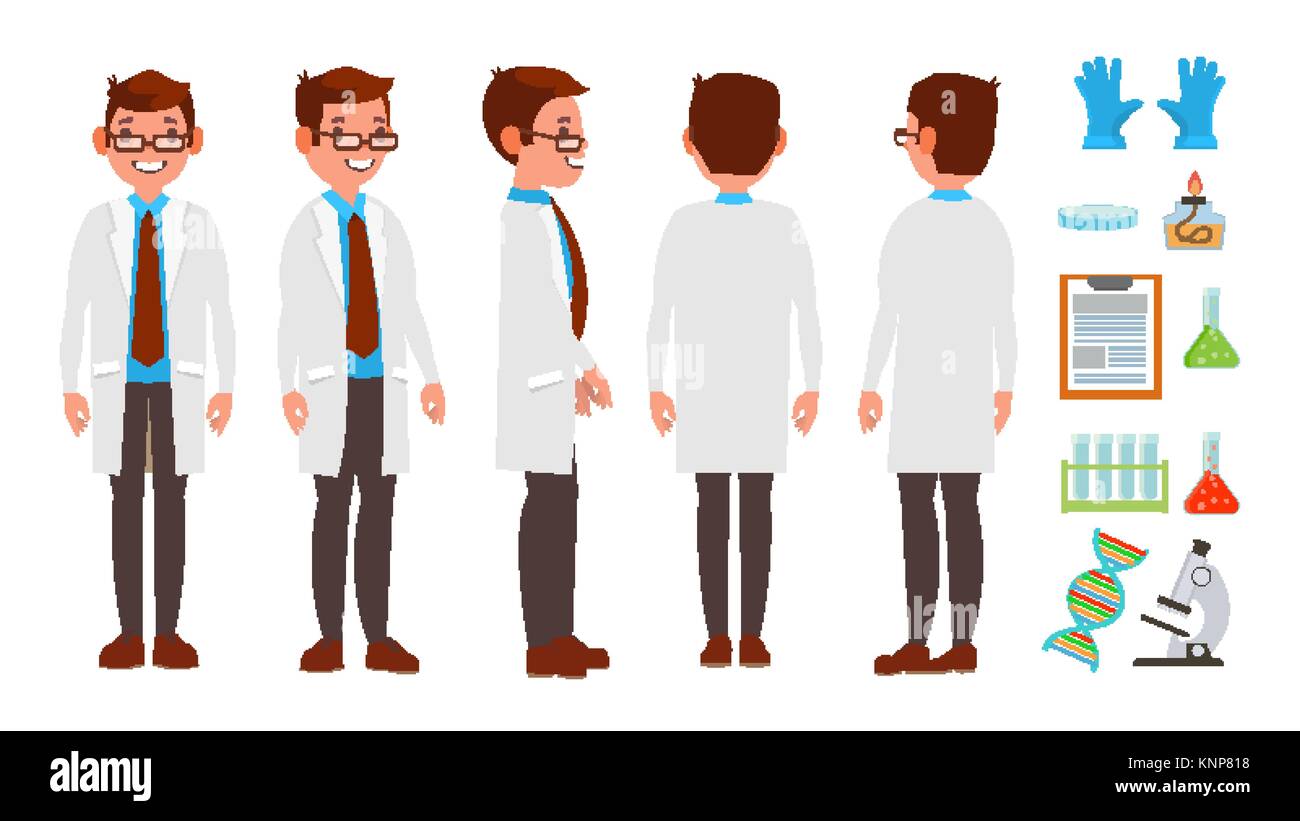 Classic Scientist Vector. Science Experiment. Research And Exploration ...