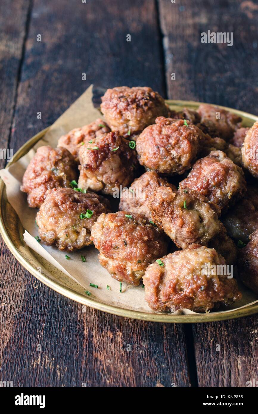 Meatballs in the plate Stock Photo - Alamy