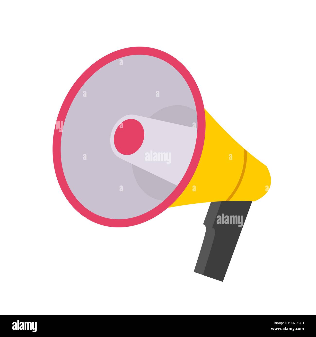 Classic Megaphone Vector. Flat Isolated On White Illustration. Cartoon ...