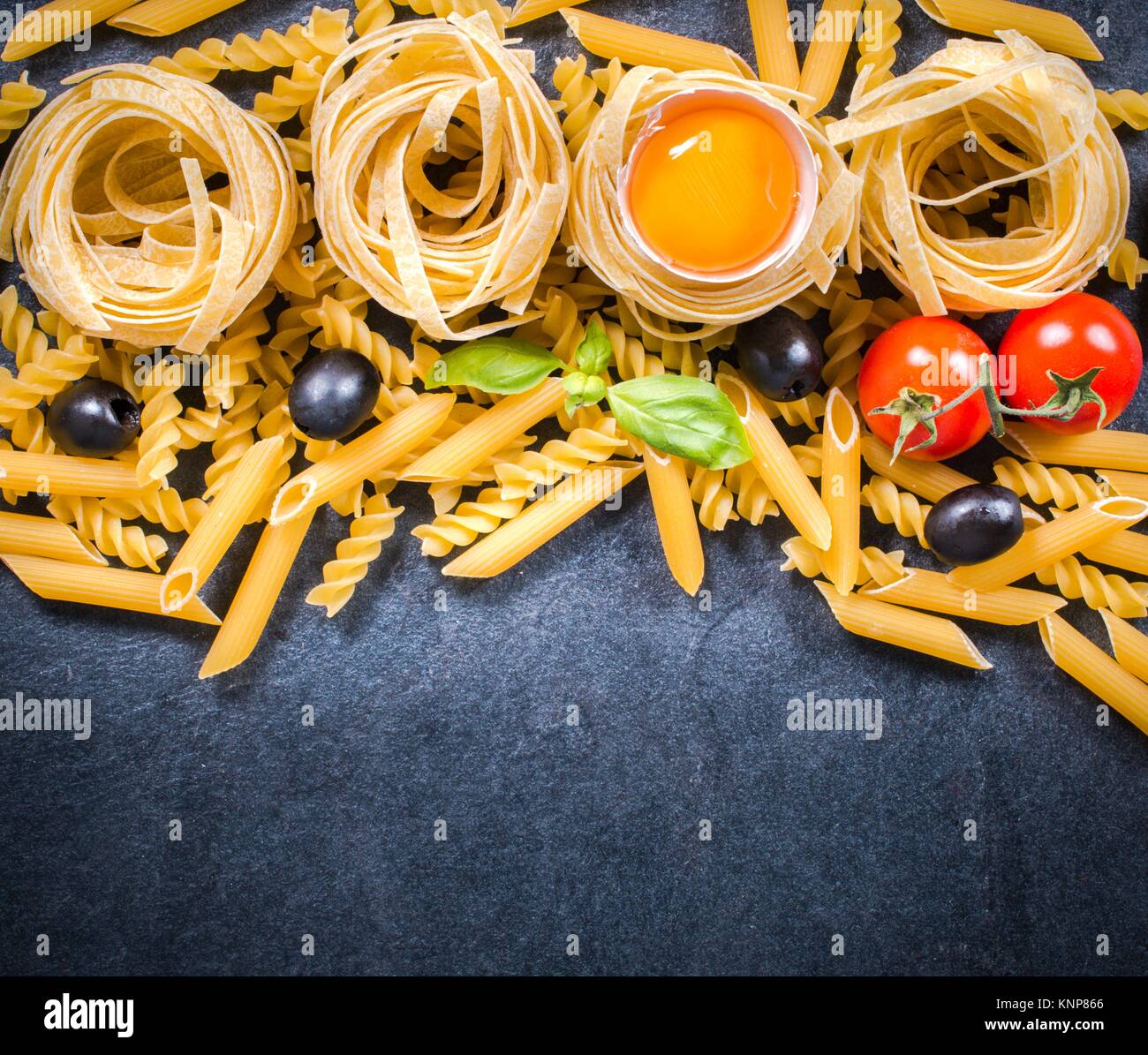 Pasta set up Stock Photo - Alamy