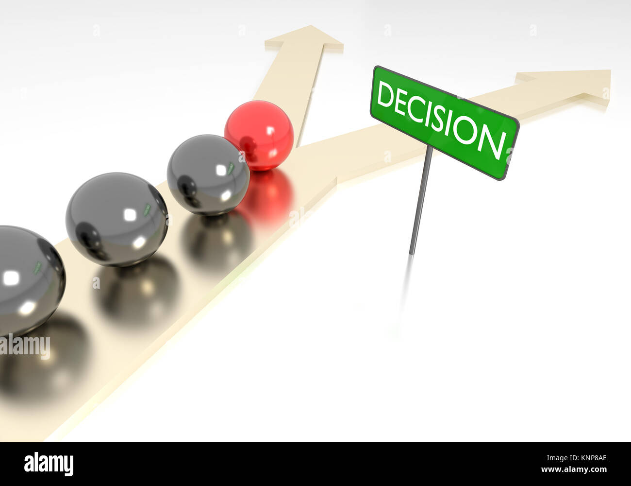 3D rendering of decision making Stock Photo - Alamy