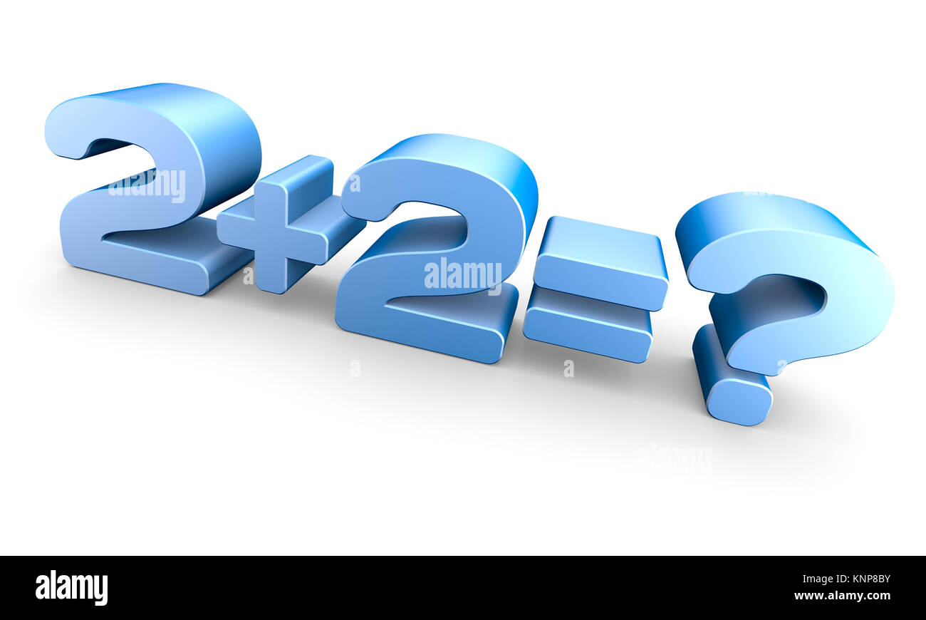 3D rendering of unsolved simple equation Stock Photo - Alamy