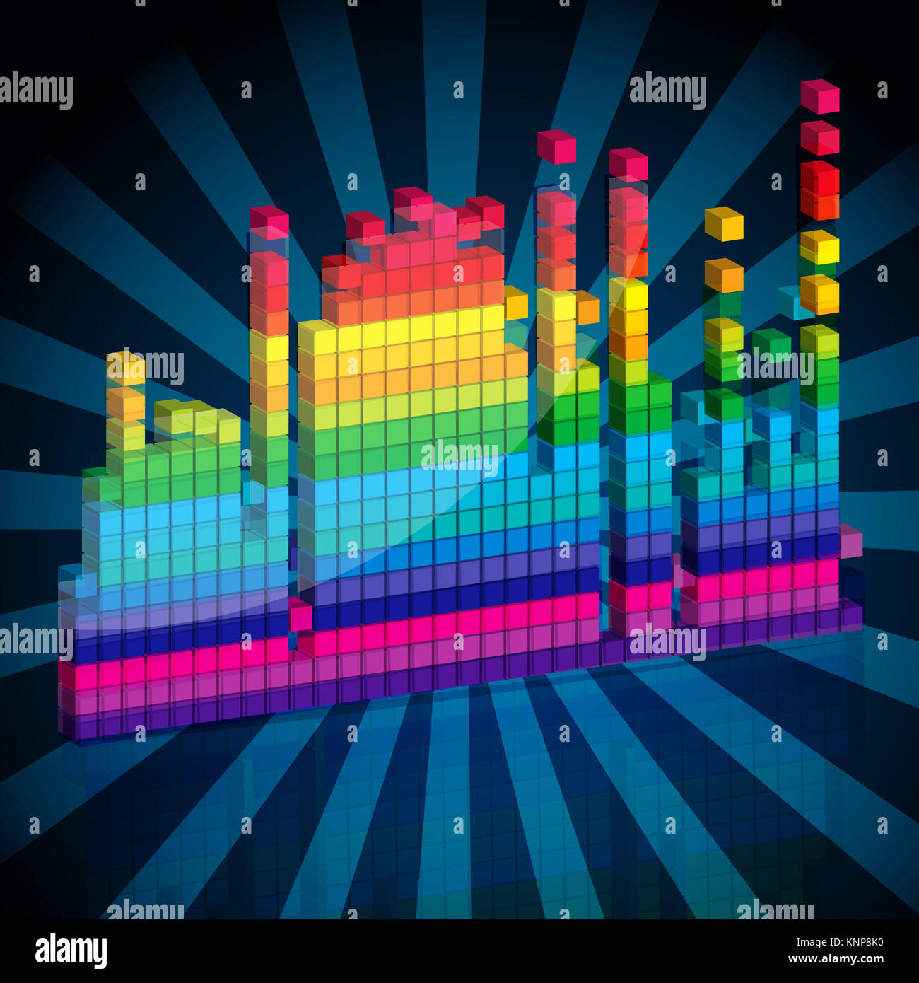 illustration of abstract music waves Stock Photo - Alamy
