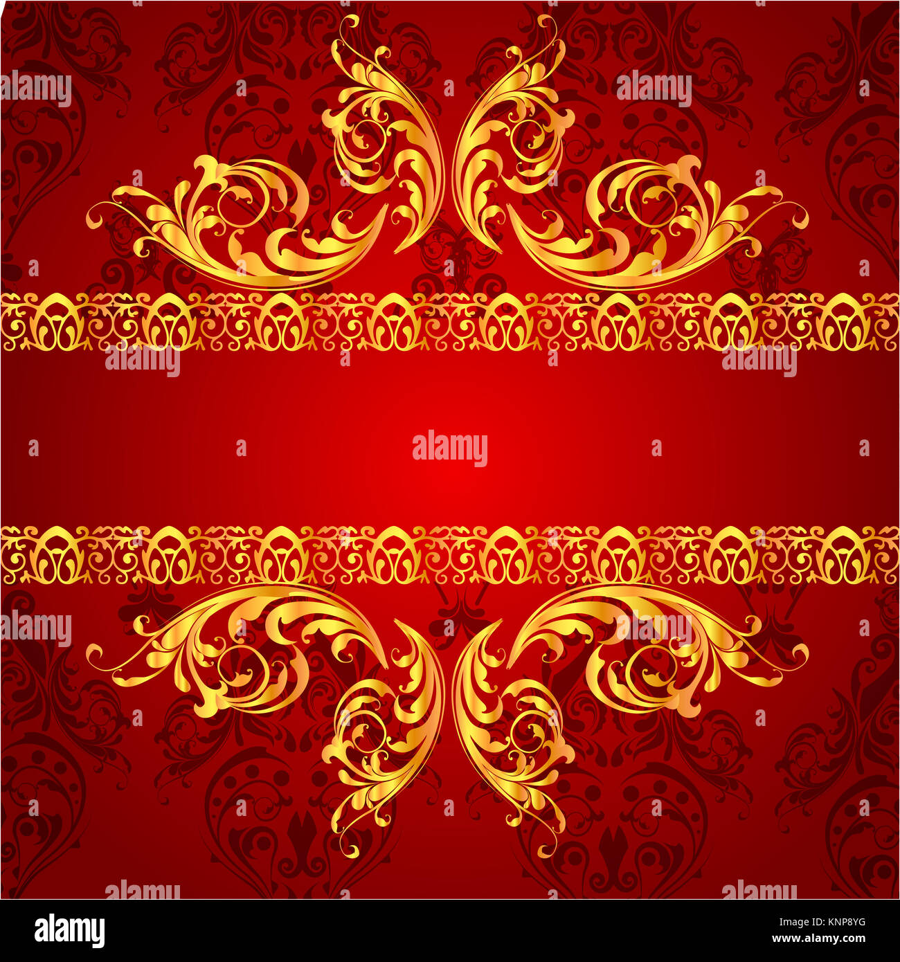 illustration of classical floral background Stock Photo - Alamy