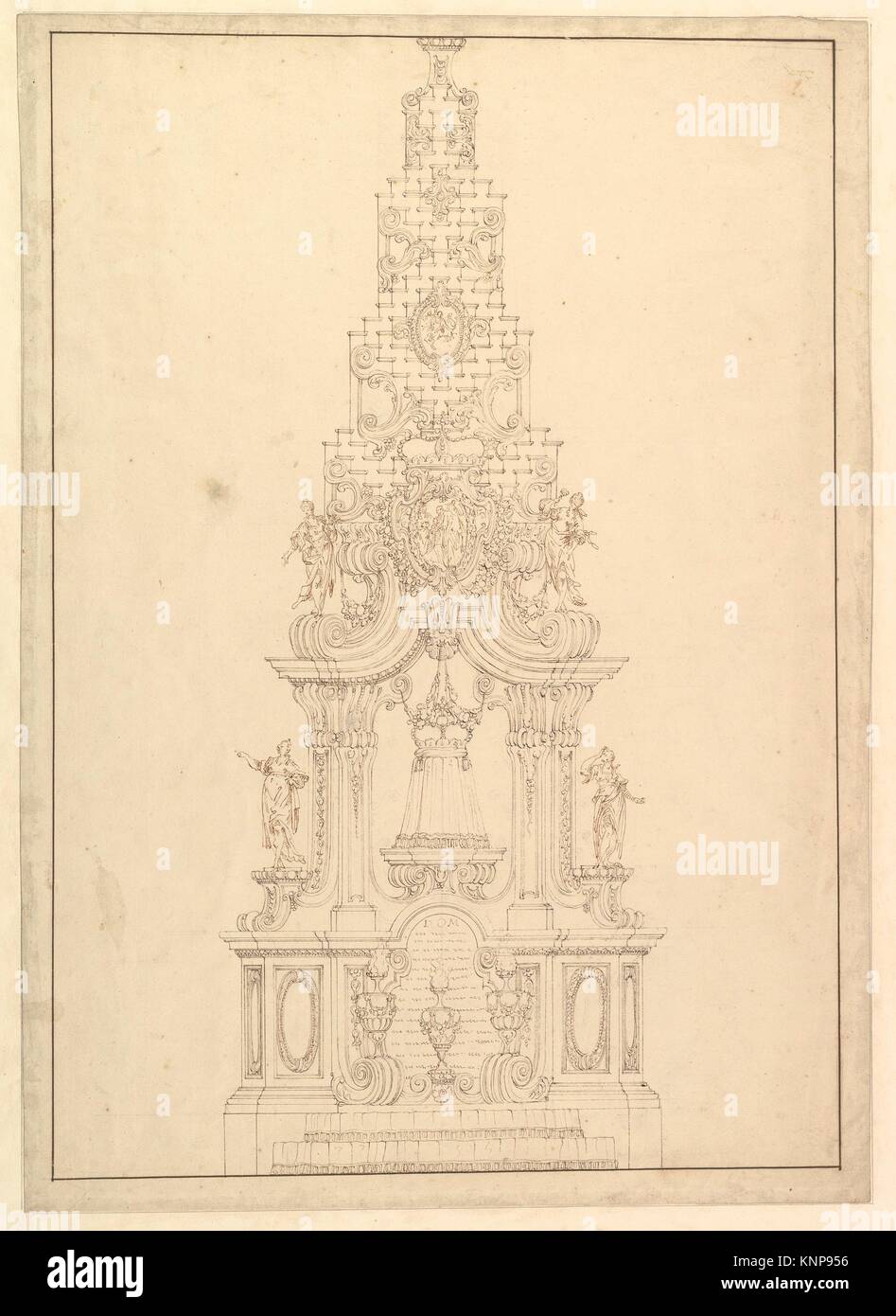 Elevation of a Catafalque: the Central Part Comprised of a Series of ...