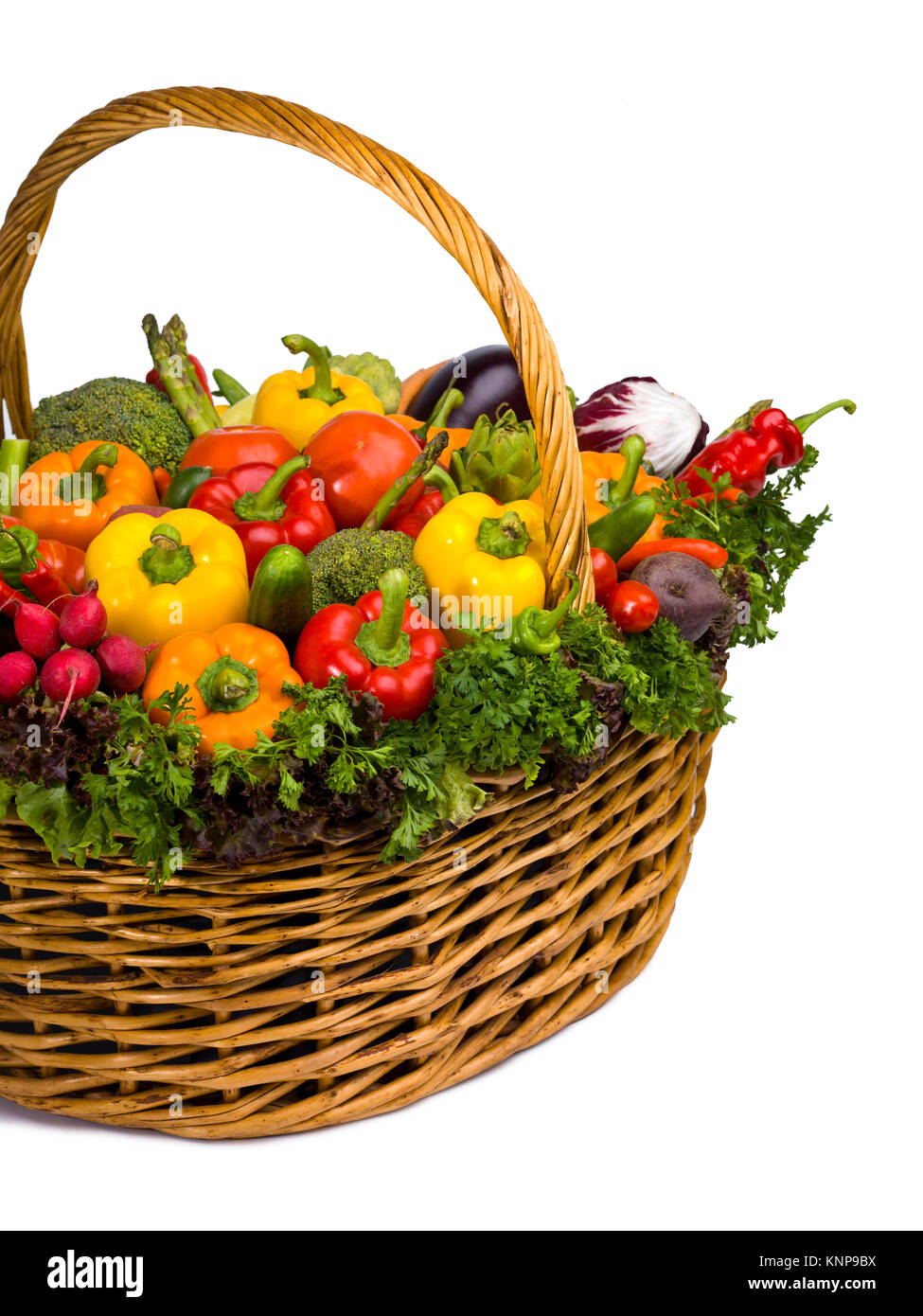 basket arrangement full of vegetables Stock Photo - Alamy