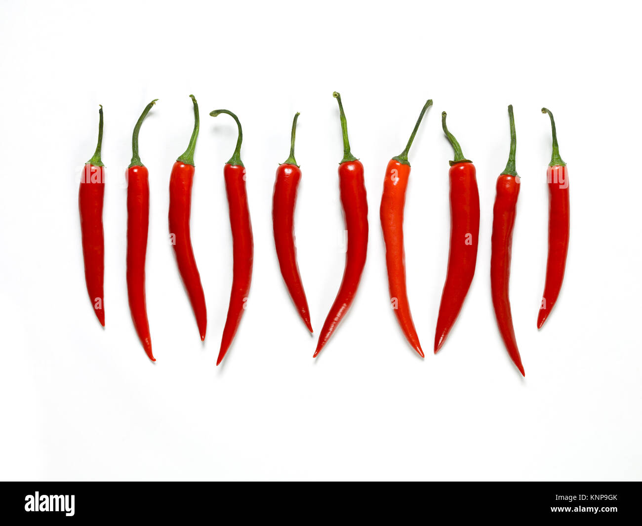 chili line up Stock Photo - Alamy
