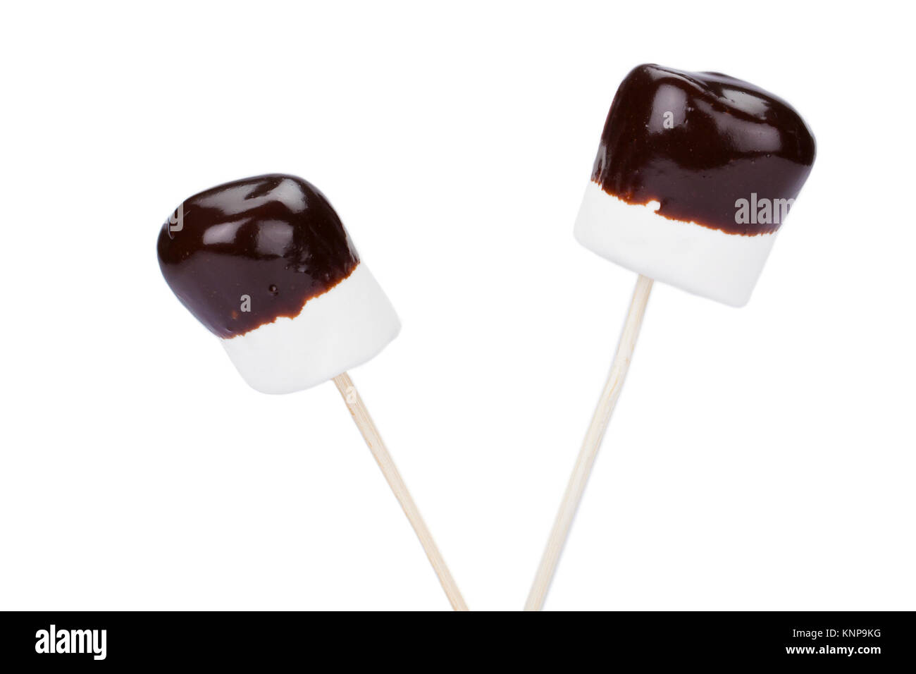 chocolate dipped white mallows Stock Photo - Alamy