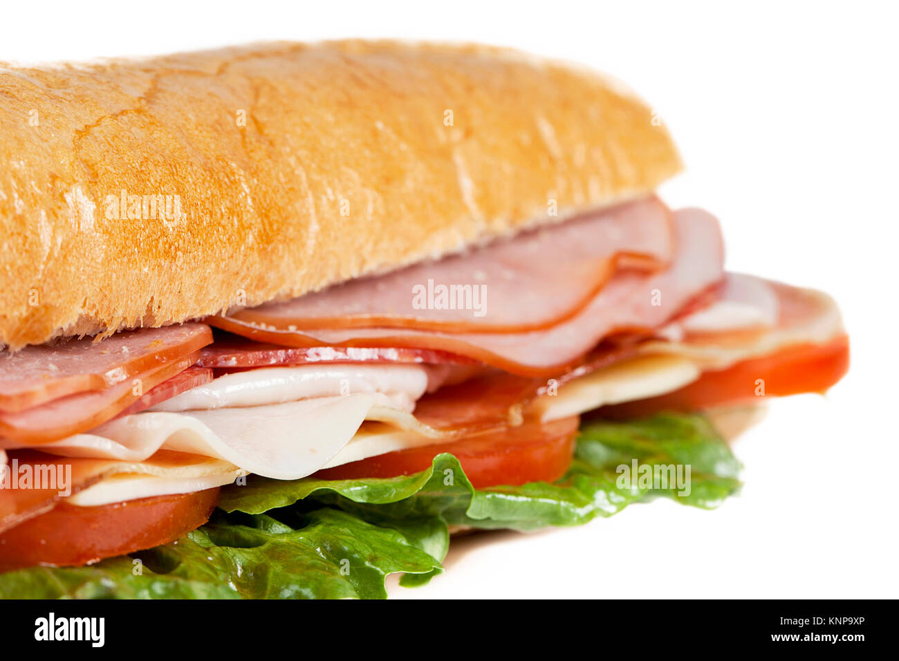 close up shot of ham sandwich Stock Photo - Alamy