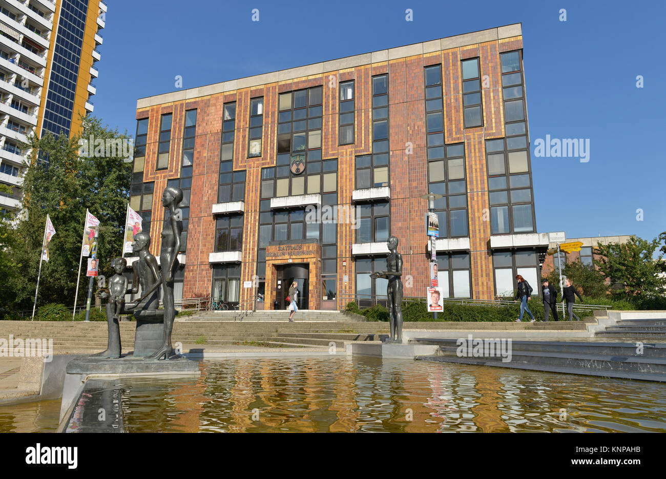 City hall, Helene Weigel place, Marzahn, Berlin, Germany, Rathaus ...