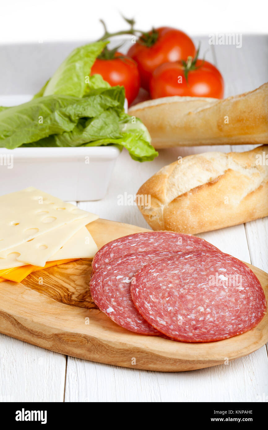 long sandwich ingredients Stock Photo - Alamy