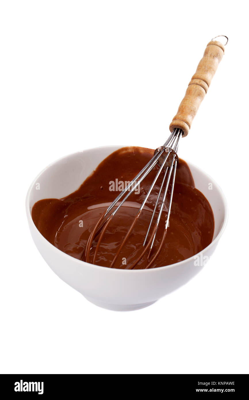 mixing chocolate on the bowl Stock Photo - Alamy
