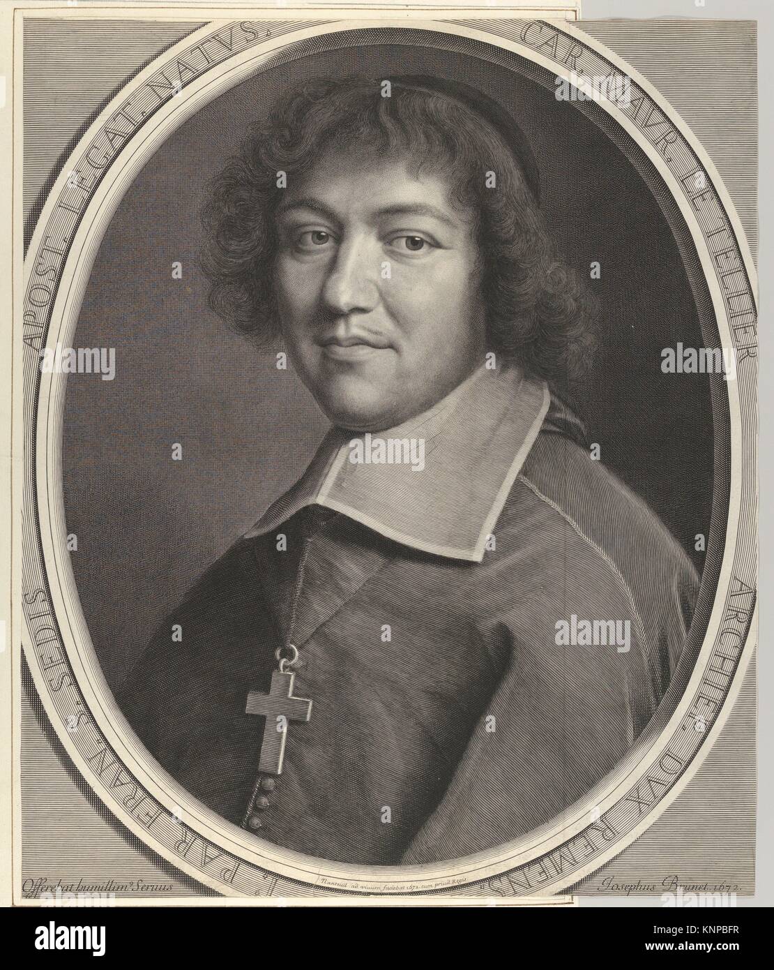 Charles-Maurice Le Tellier. Artist: Robert Nanteuil (French, Reims 1623 ...