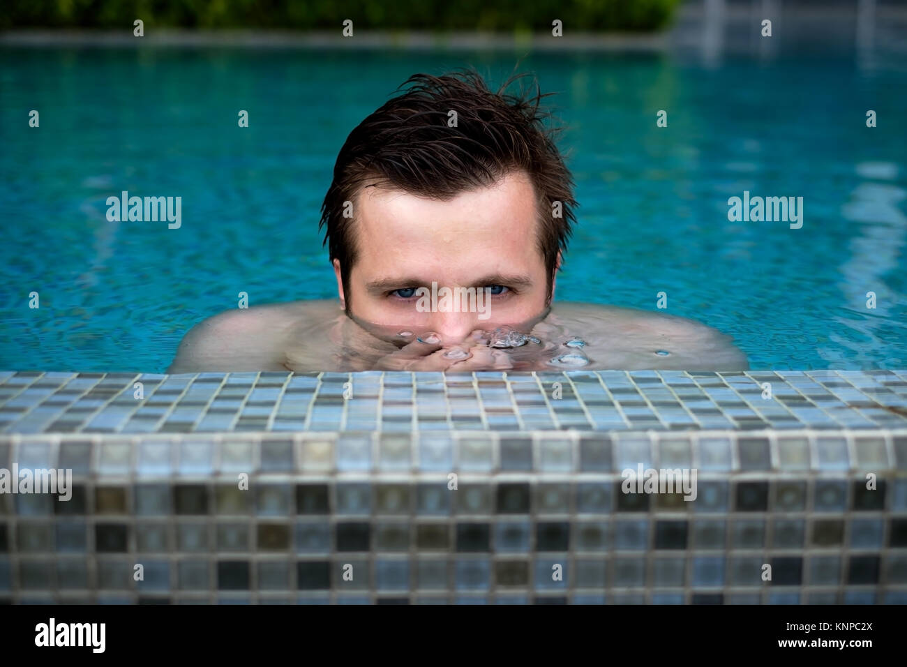 Swimmer pool relaxing sad hi-res stock photography and images - Alamy