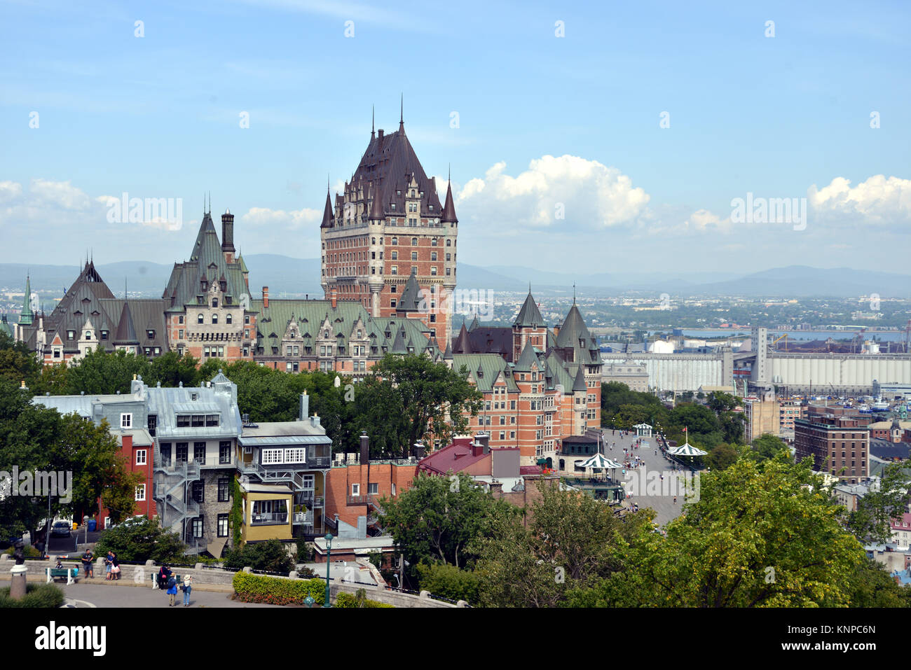 Canada, Quebec, Quebec City, Old Quebec with The Château Frontenac from ...