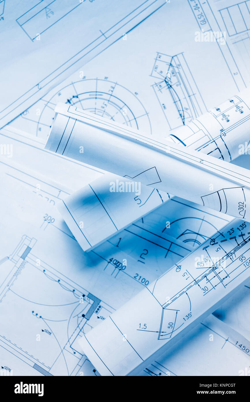 detail shot of Architectural blueprints Stock Photo - Alamy
