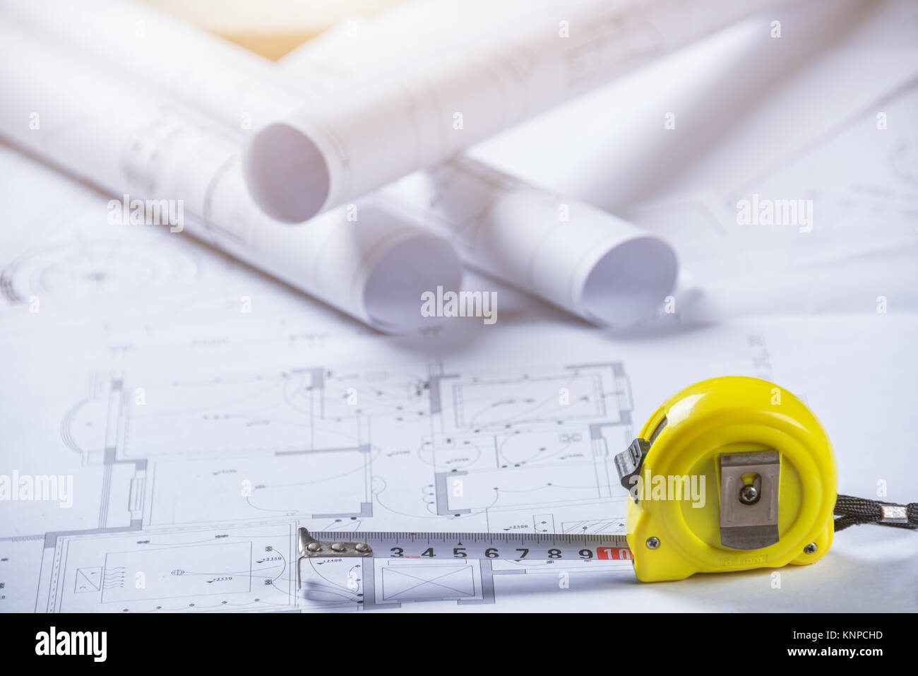 detail shot of Architectural blueprints Stock Photo - Alamy