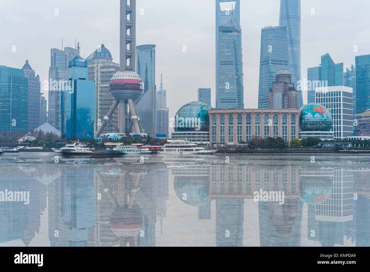 landmarks of Shanghai,building group in China Stock Photo - Alamy
