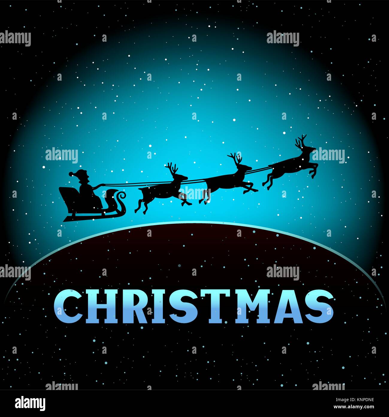 Santa fly in Christmas magic night Stock Vector Image & Art - Alamy