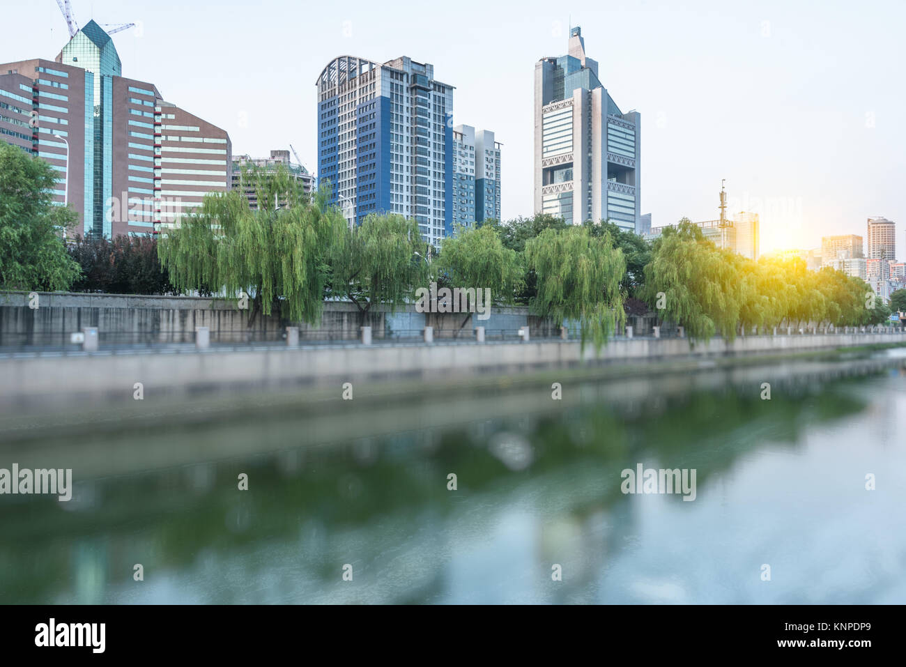 Downtown City skyline along the River in China Stock Photo - Alamy
