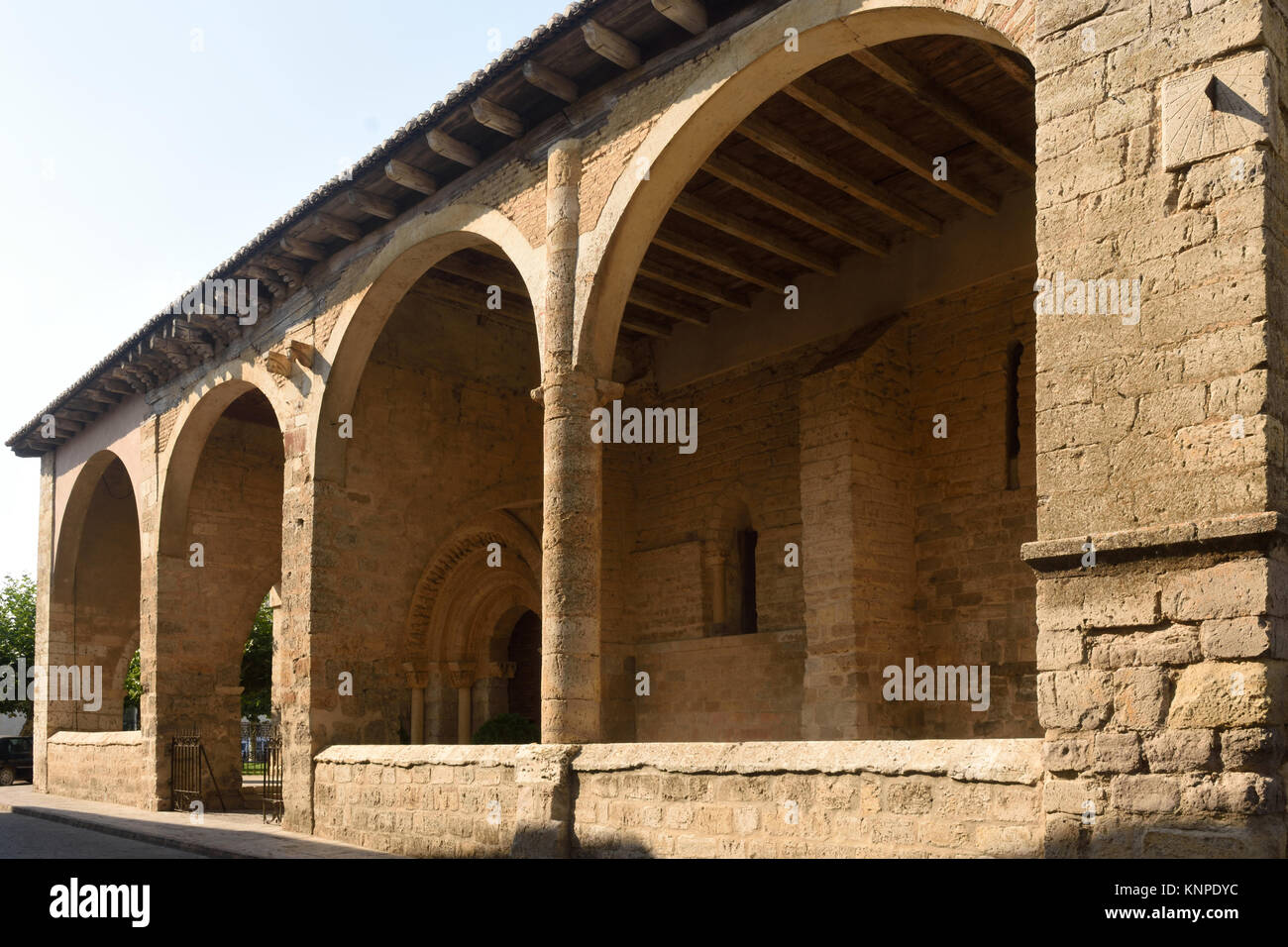 Portico of Romanesque church of Santa Maria, Carrion de los Condes ...