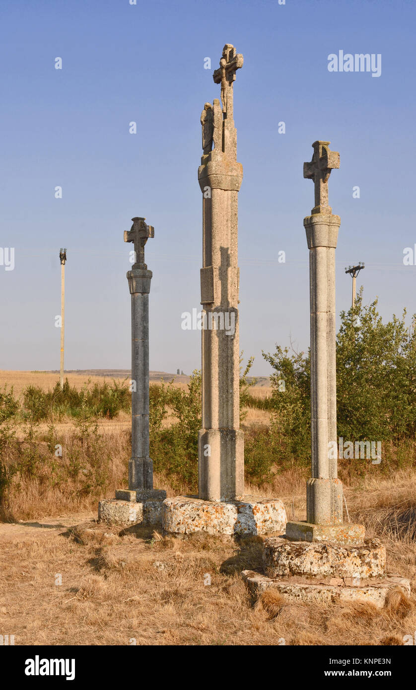 cross of Sasamon, Burgos province, Spain Stock Photo - Alamy