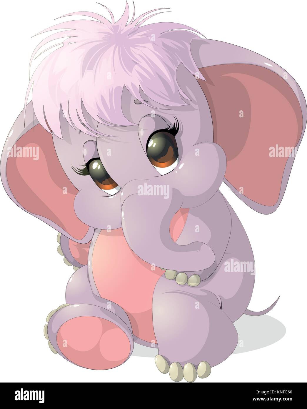 Beautiful cute elephant Stock Vector Image & Art - Alamy