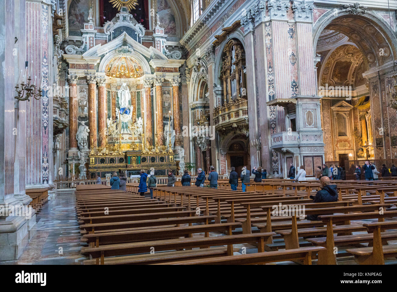 Interior new jesus church in naples hi-res stock photography and images ...