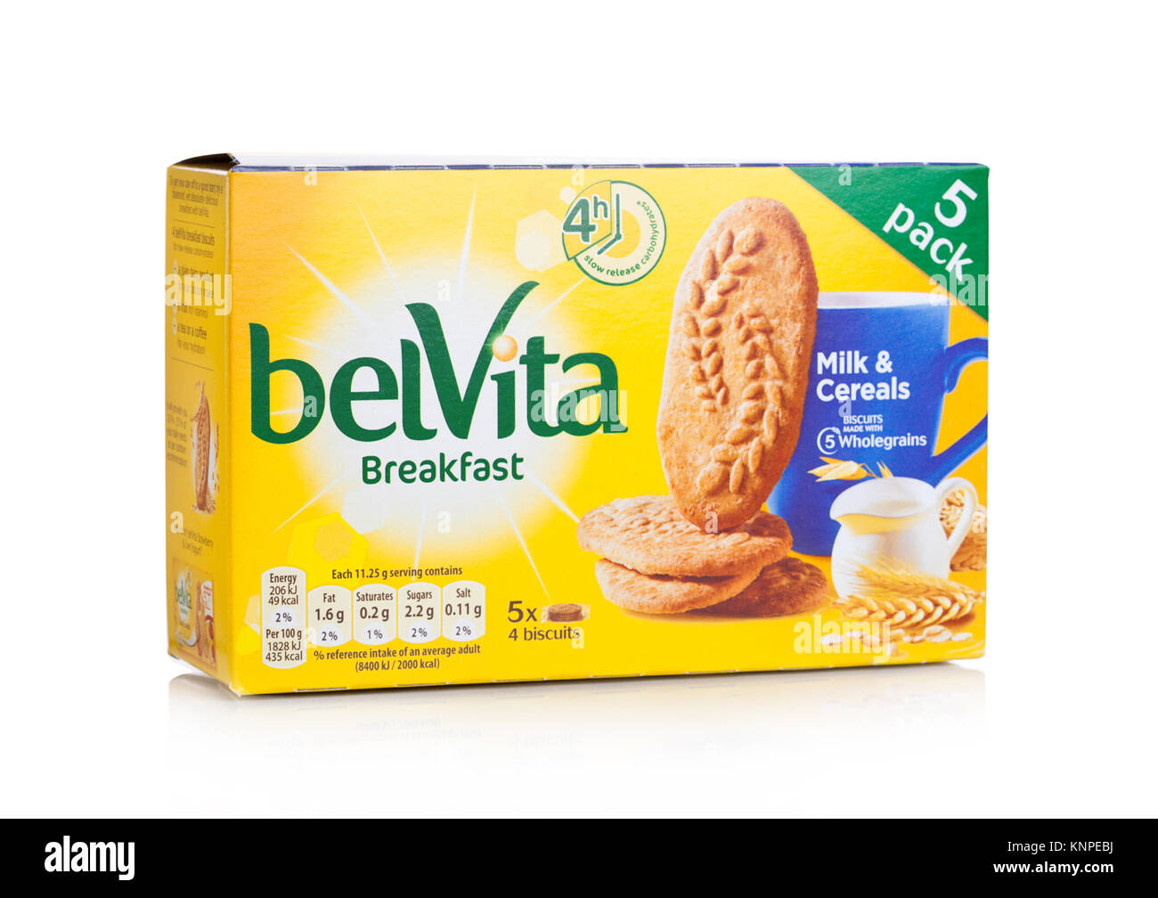 LONDON, UK -DECEMBER 07, 2017: belVita Breakfast Milk & Cereals on ...